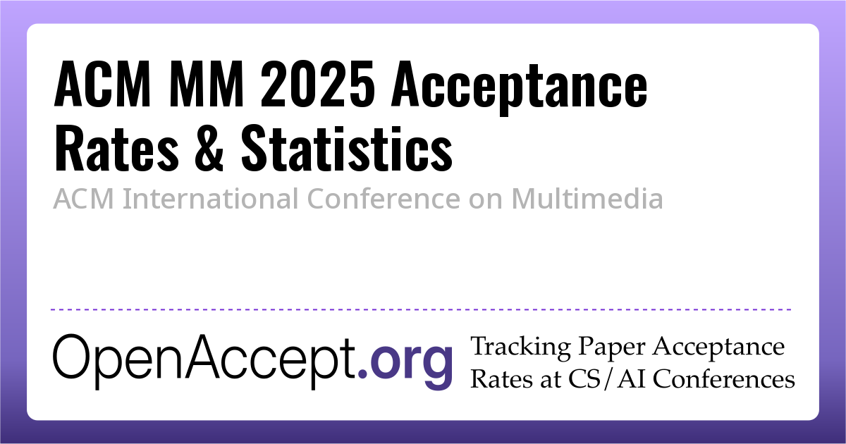 ACM MM 2025 Acceptance Rates and Submission Stats - OpenAccept